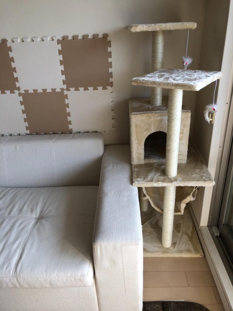 キャットタワー 猫タワー ネコ ハウス 据え置き型 大型 爪とぎ 麻紐 遊び場 安定 省スペース ハンモック 隠れ家 ペット 運動不足 ストレス解消 送料無料 pt027 :pt027:アカネ ...