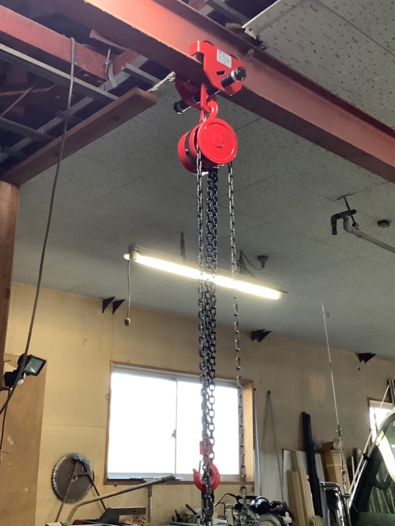 チェーンブロック 1t 手動 3m 業務用 荷揚げ 滑車 鎖 重量物 運搬 ウインチ 吊り上げ クレーンフック チェーンホイストクレーン 工場 倉庫 物流 sg045 : アカネA SHOP ...