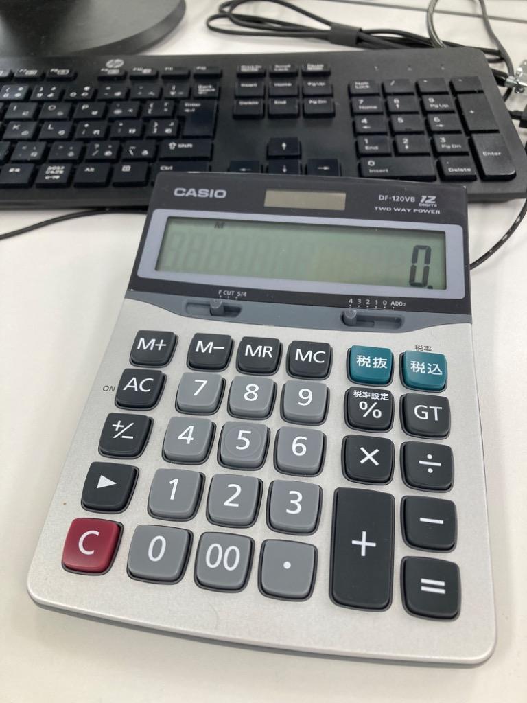 CASIO カシオ 12桁デスクサイズ電卓 DF-120VB-N 税率設定 消費税率変更 10％対応 特大表示 数字が大きい大型液晶 送料無料 :4971850173533-0:AZEST ...