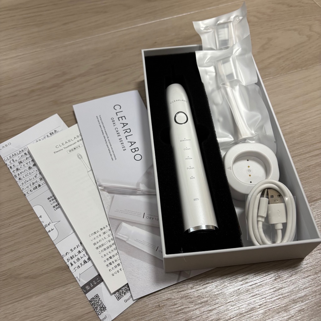 CLEARLABO (まとめ買い最大20％OFF) 電動歯ブラシ (現役歯科医師監修) ソニック 音波ブラシ ナノ歯ブラシ IPX8防水 歯垢除去 虫歯予防 歯磨き 歯間 替えブラシ付き ...