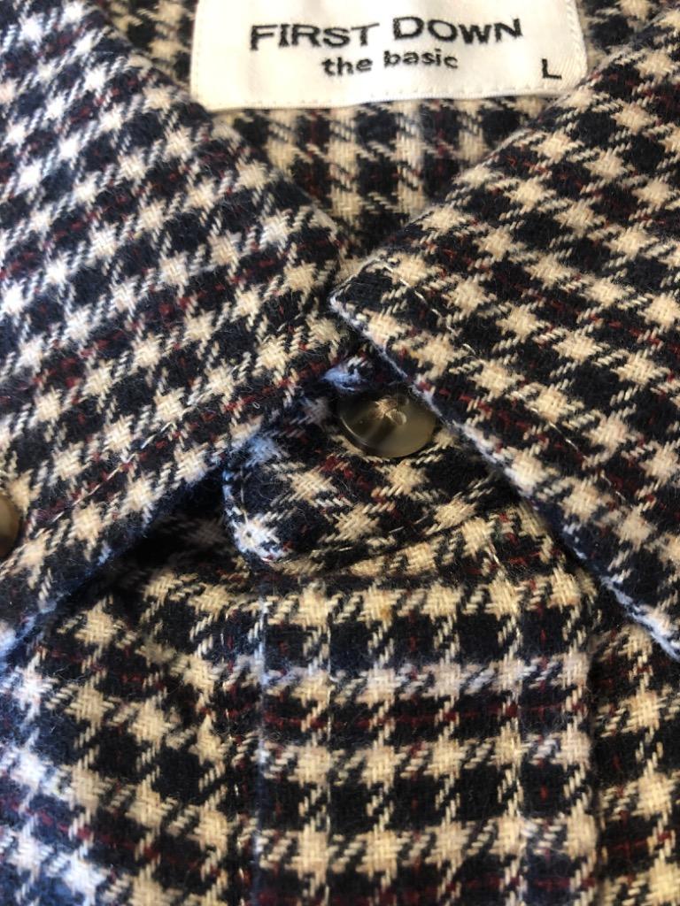 FIRST DOWN FIRSTDOWN the basic ファーストダウン ネルシャツ メンズ 長袖 起毛シャツ 厚手 レギュラー ボタンダウン トップス 秋 冬 B8L セール【パケ1 ...