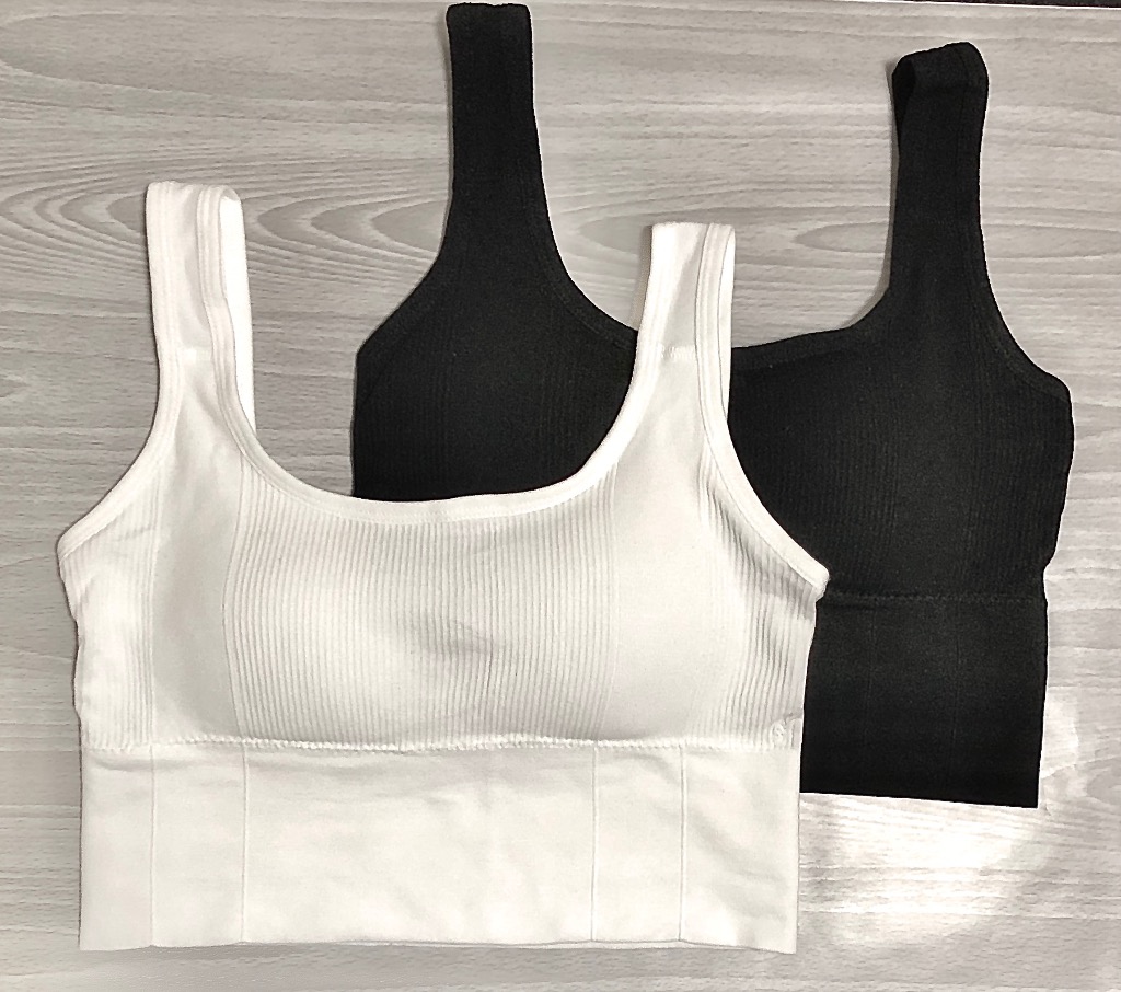 【2点買うと20%OFF】ブラジャー タンクトップ ブラトップ ブラ リブタンク シームレス 新色追加 スポーツ ヨガ ナイトブラ パッド付き ノンワイヤー 小胸 :bar2:gsgs ...