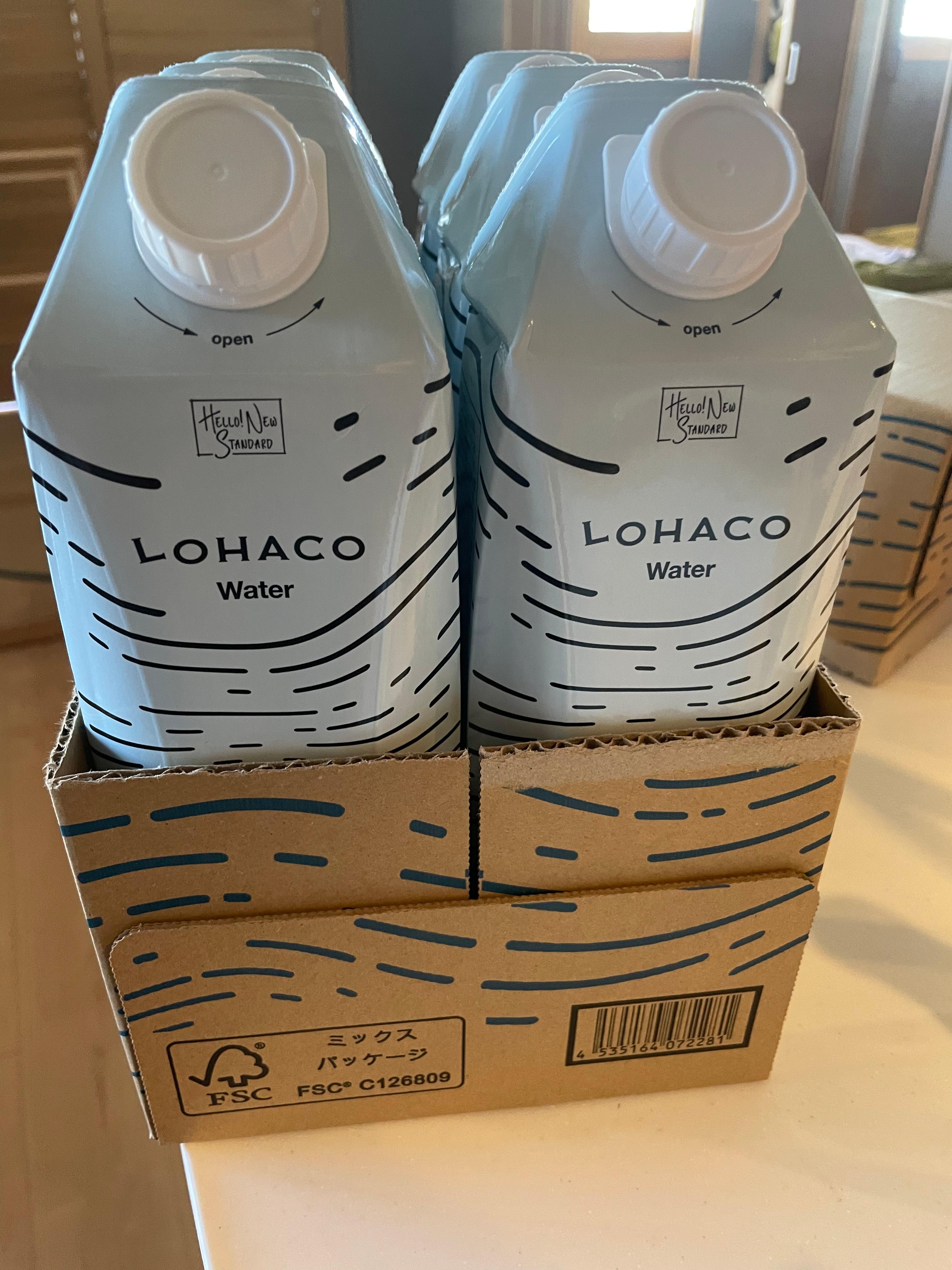 LOHACO - 【水・ミネラルウォーター】【紙パック】LOHACO Water 1L 1セット（12本：6本入×2箱）オリジナル