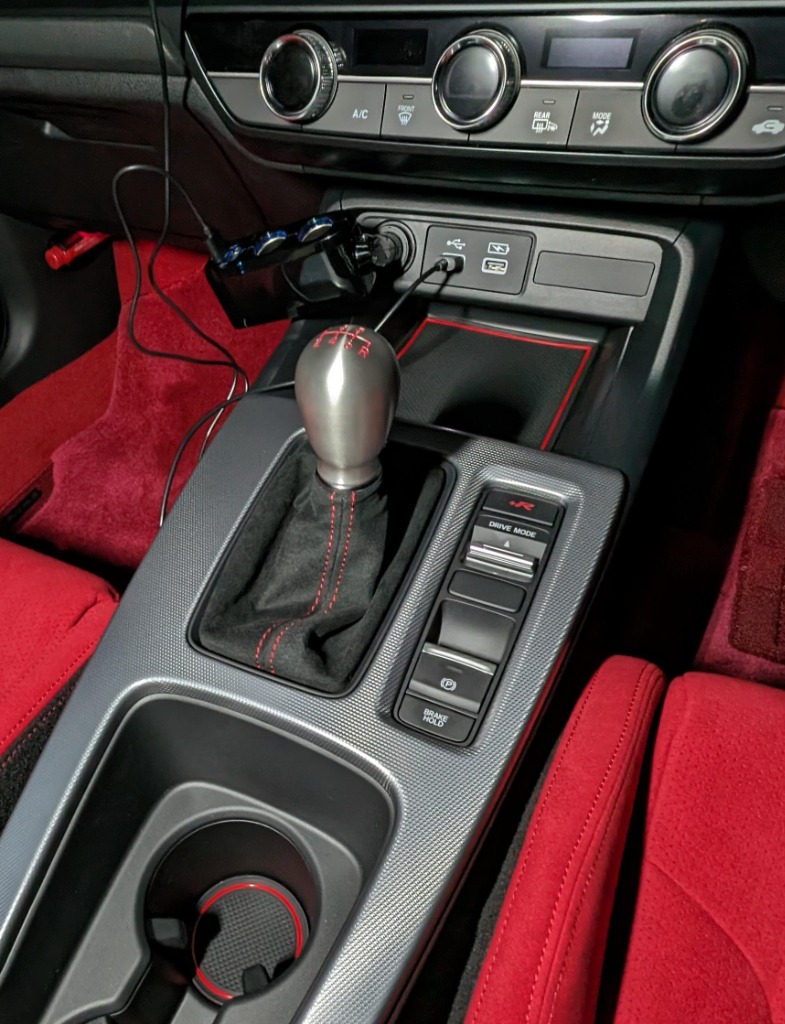 シビック ホンダ TypeR & RS FL5/FL1 インテリアラバーマット レッドライン ドアポケットマット タイプR HONDA CIVIC RSグレード専用 赤ライン : ジャスビー ...