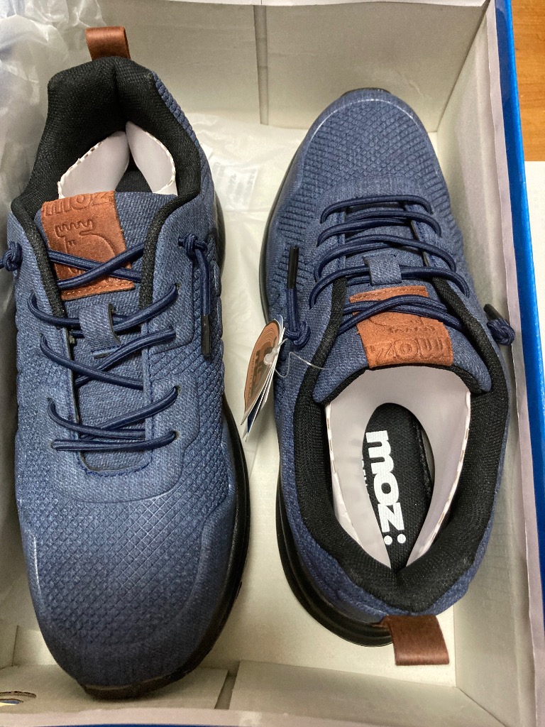 moz メンズ スニーカー 軽量 クッションインソール 防水 ゴムレース 高周波 モズ 靴 黒 ネイビー ベージュ 4273 : 靴工房あきまい - 通販 - Yahoo!ショッピング