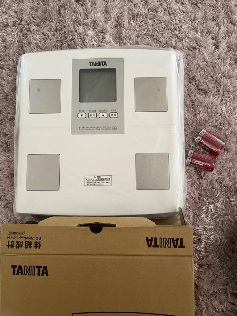 タニタ BC-705N WH 体重 体組成計 日本製 自動認識機能付き 測定者をピタリと当てる : 73775 : ライフスタイルYahoo!店 - 通販 - Yahoo!ショッピング
