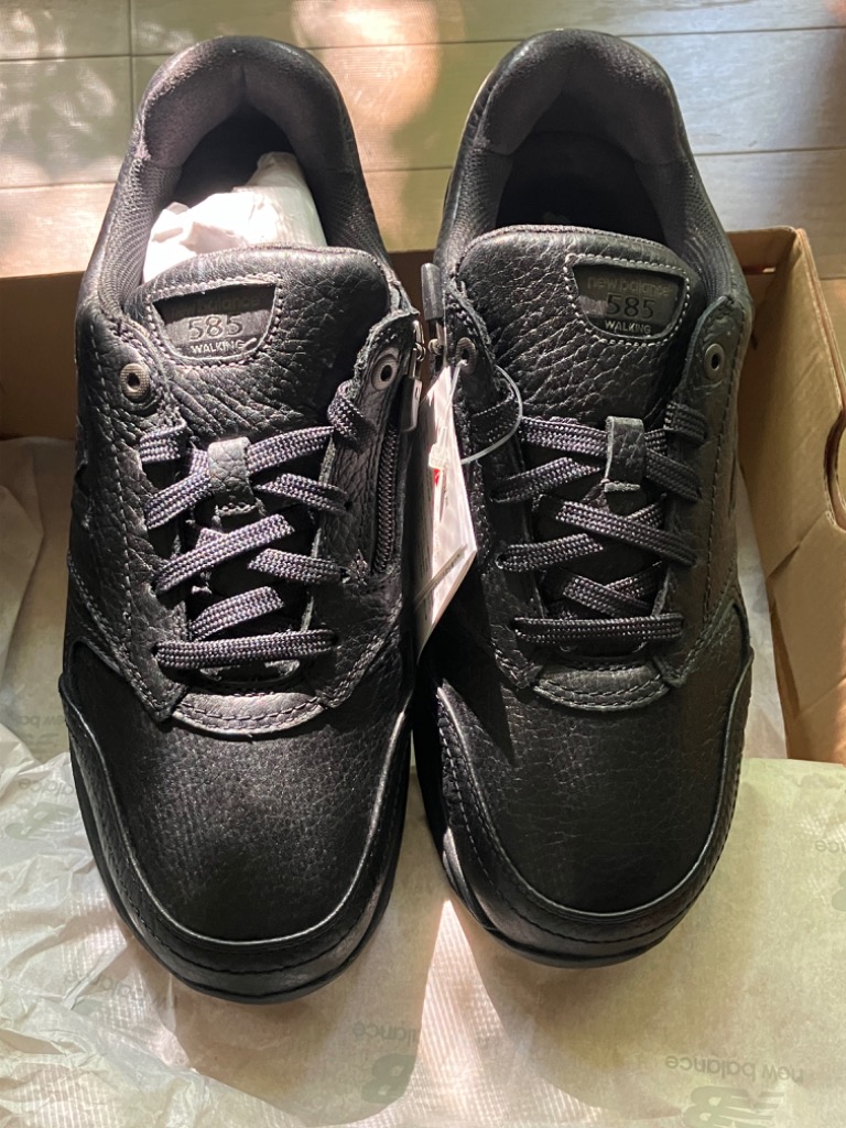 New Balance ニューバランス new balance スニーカー 防水 幅広 革靴 メンズ レザー ウォーキング シューズ 運動靴 靴 黒 普段履き 履きやすい NB MW585 ...