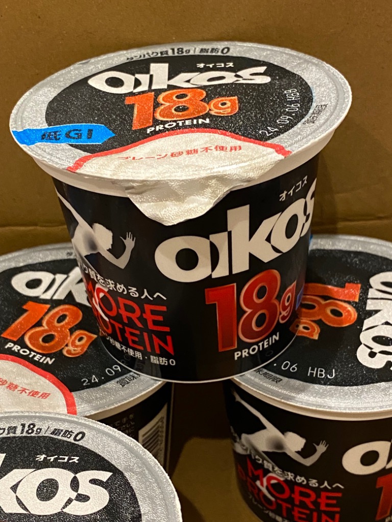 DANONE ダノンジャパン オイコスヨーグルト 脂肪0 プレーン砂糖不使用 170g×12個 タンパク質18g 低GI チルド便 要冷蔵品 中容量 oikos 無糖 箱買い ...