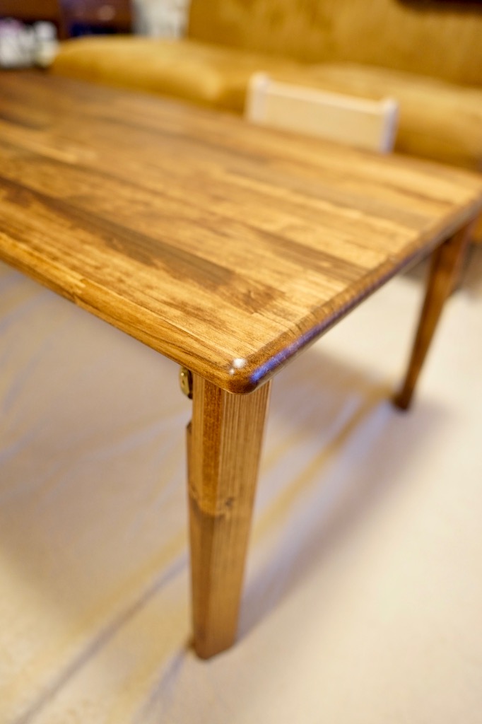 折りたたみ テーブル ローテーブル 幅110cm 幅120cm 北欧 無垢材 おしゃれ オーダーメイド ハンドメイド : plus craft ...