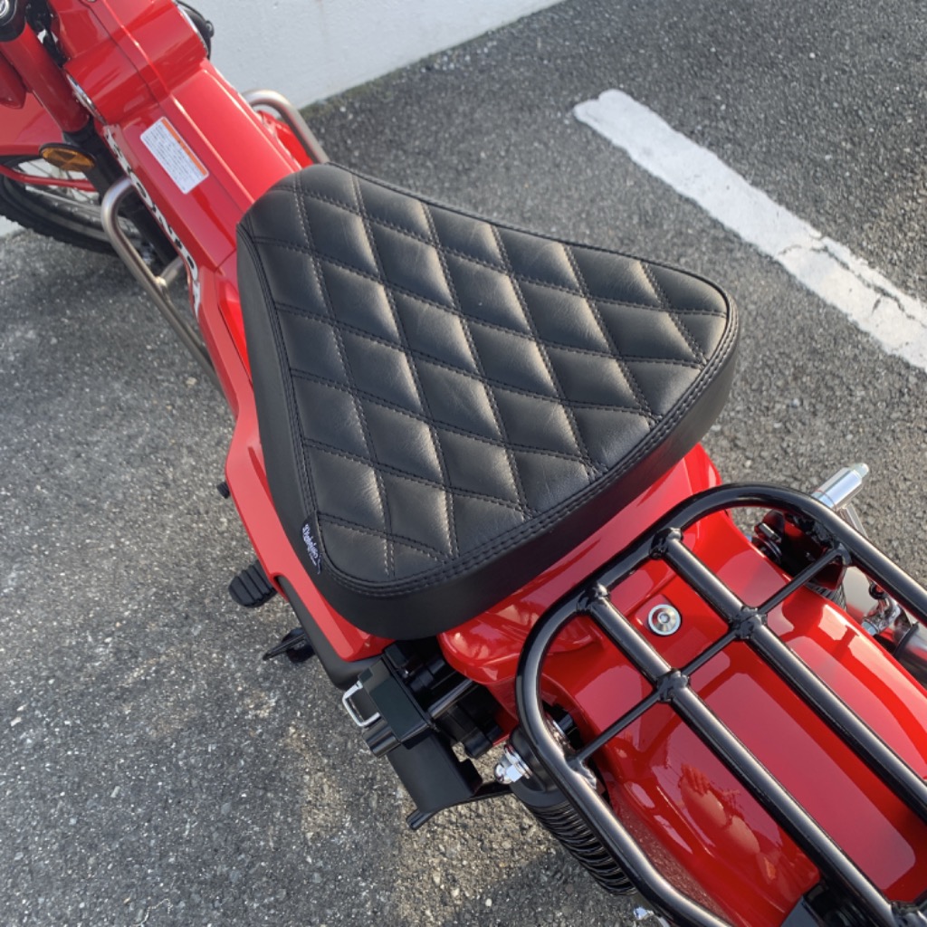 K-SPEED Diabolus CT20 カスタムシート Seat (Diamond Stripes, Black Thread) for HONDA CT125 ハンターカブ JA55 ...