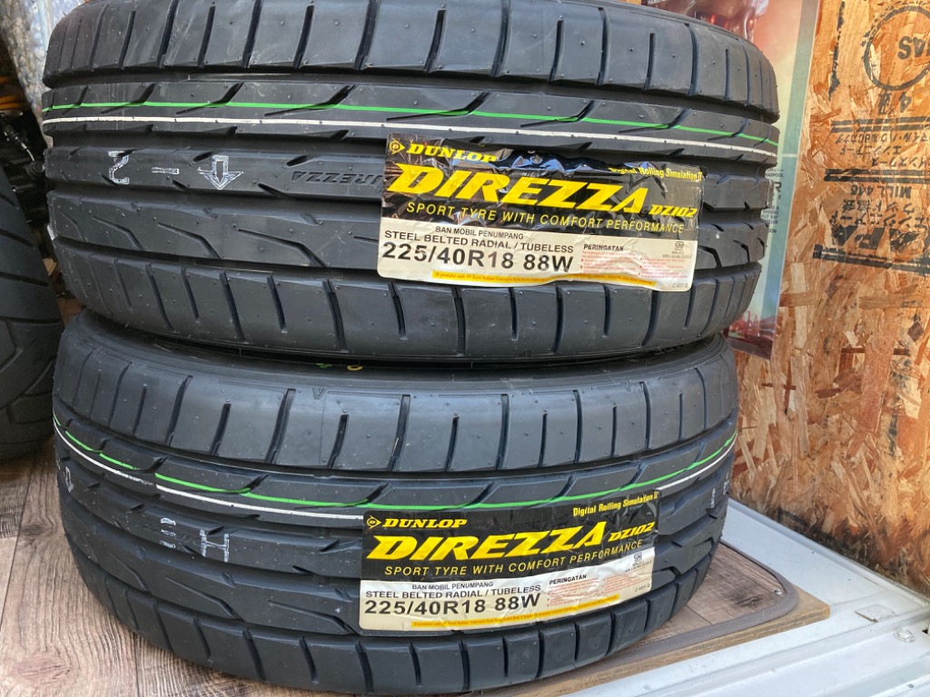DIREZZA 2024年製 ダンロップ 225/40R18 88W （ディレッツァ） DZ102 サマータイヤ : sidecar365 - 通販 - Yahoo!ショッピング