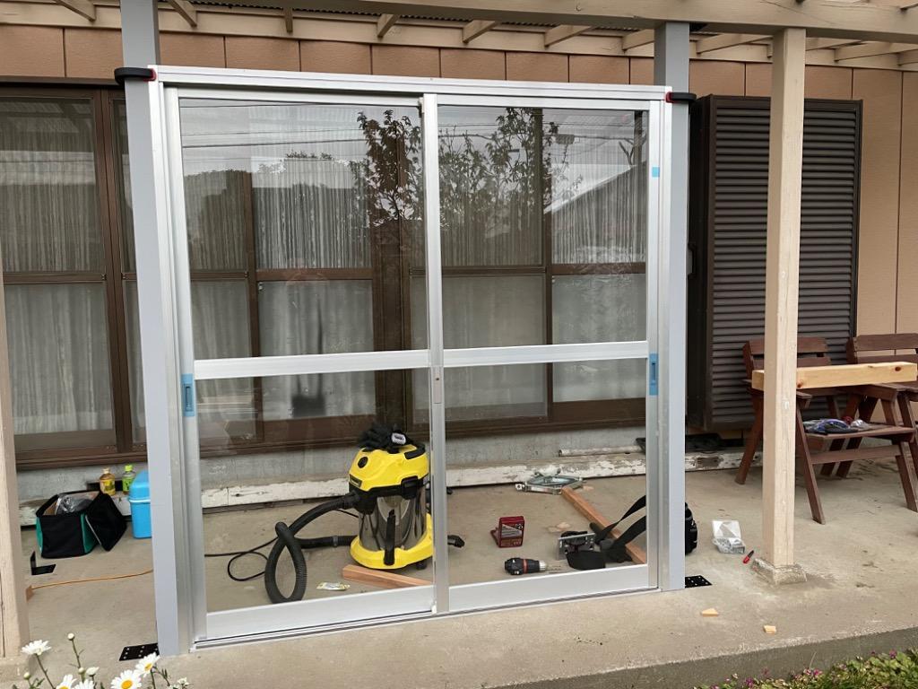 LIXIL 店舗引き戸 内付型 16518 W1690×H1818mm ランマなし 2枚建 単板ガラス 引戸 店舗 土間 アルミサッシ ドア 障子 玄関 引き戸 リクシル リフォーム DIY ...