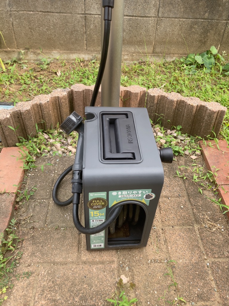 IRIS OHYAMA ホース ホースリール【2年保証付き】15m コンパクト 軽量 おしゃれ 洗車 散水ホース 散水 園芸 家庭菜園 掃除 FCH-15M アイリスオーヤマ : ゆにでの ...