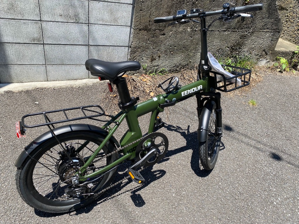 「クーポンで33%OFF」 EENOUR 電動自転車 C4 電動アシスト自転車 140km走行 シマノ製7段変速 5段階システム デジタルメーター付 20インチ 折り畳み ...